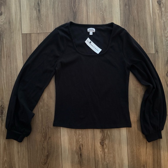 The Drop | Tops | The Drop X Lucyswhims Black Balloon Sleeve Top L ...